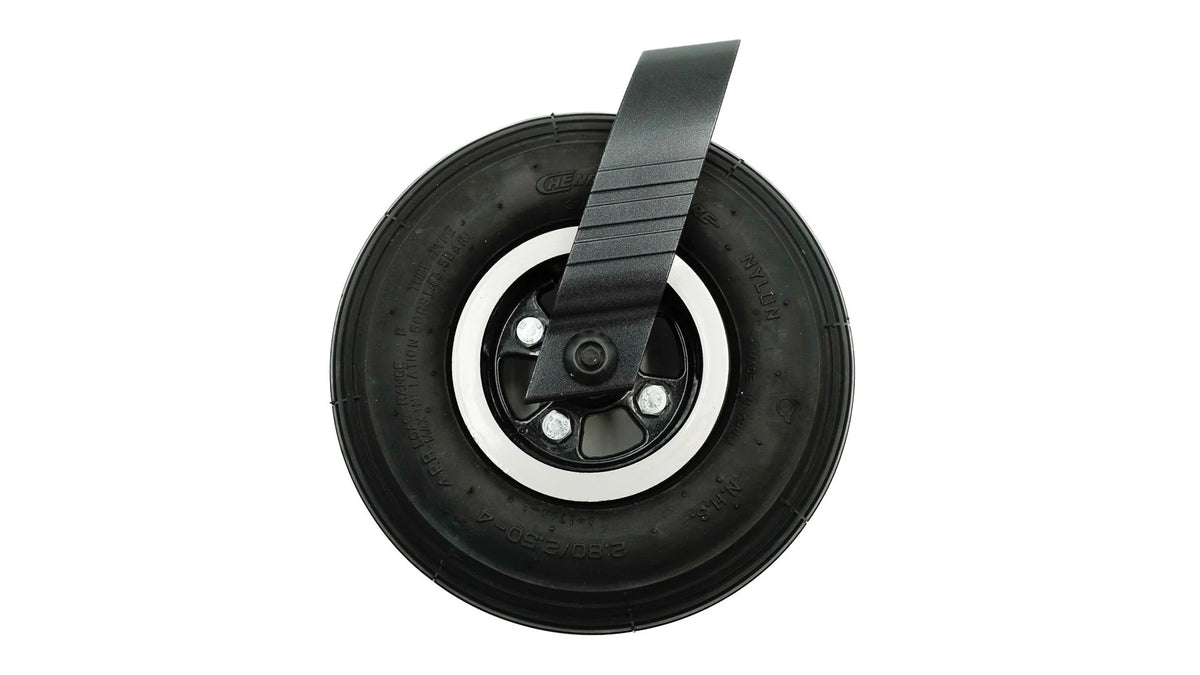 Castor Assembly 9" 2.80/2.50-4 Pneumatic - Black 20071-B – Glide Products